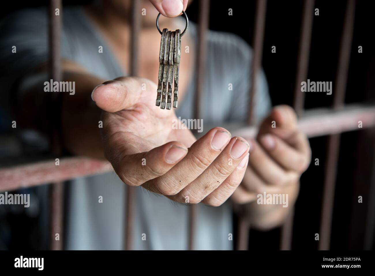 Prison cell keys hi-res stock photography and images - Alamy