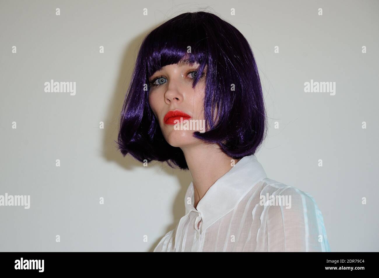 A model displays a creation by designer Junko Shimada for his Spring ...