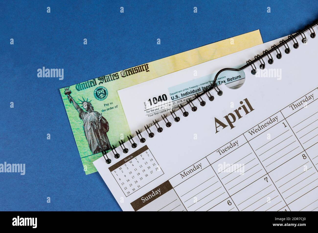 Individual Income Tax Return 1040 U.S form Stimulus economic tax return ...