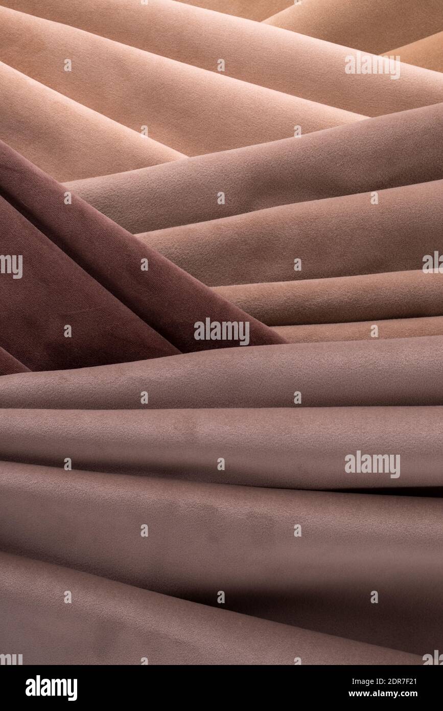 Light Set Sail Champagne and chocolate colors velour textile samples ...