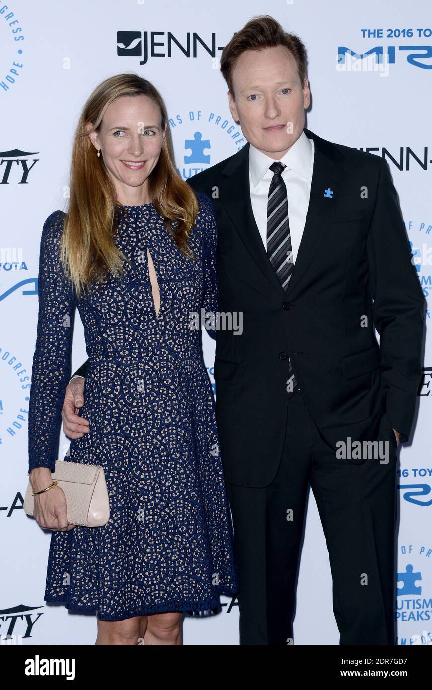 Conan O'Brien and Liza Powel attend the Autism Speaks Gala at the ...