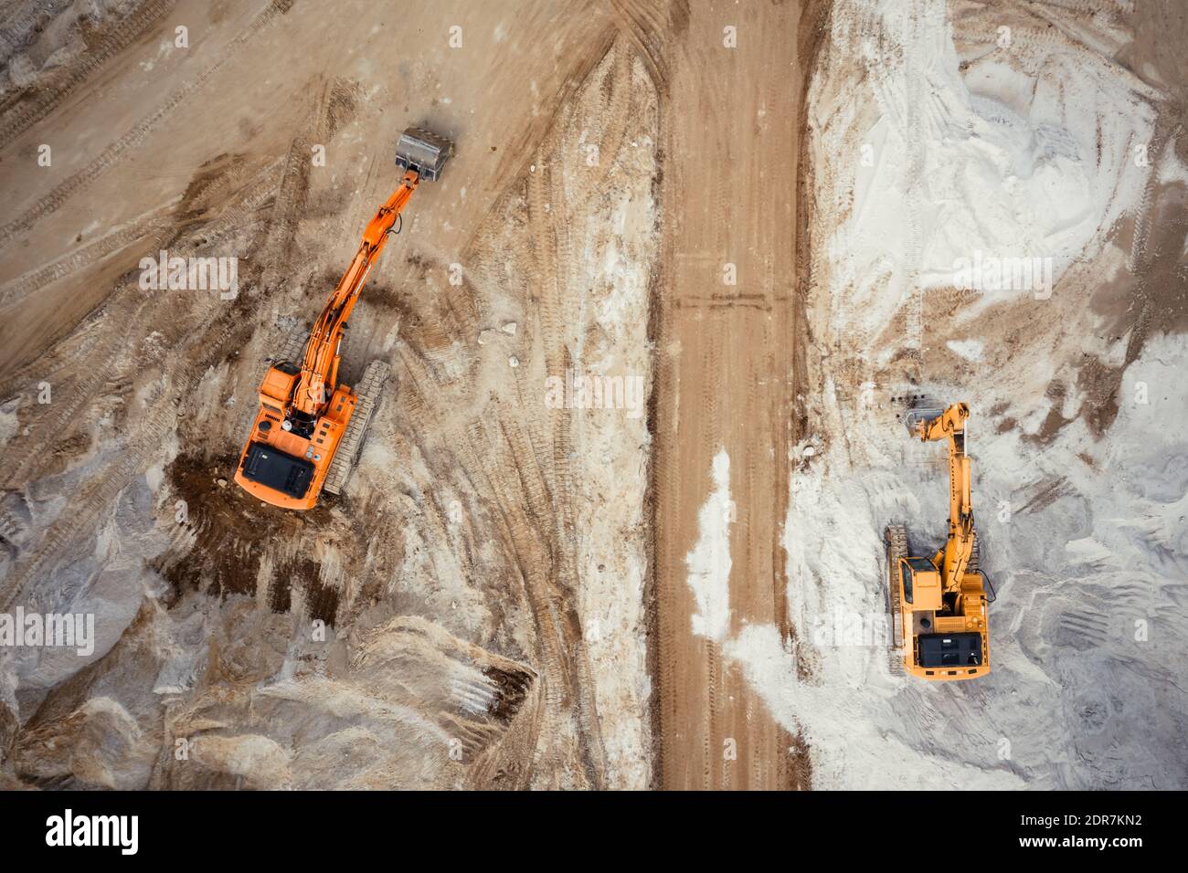 Aerial drone excavator hi-res stock photography and images - Alamy