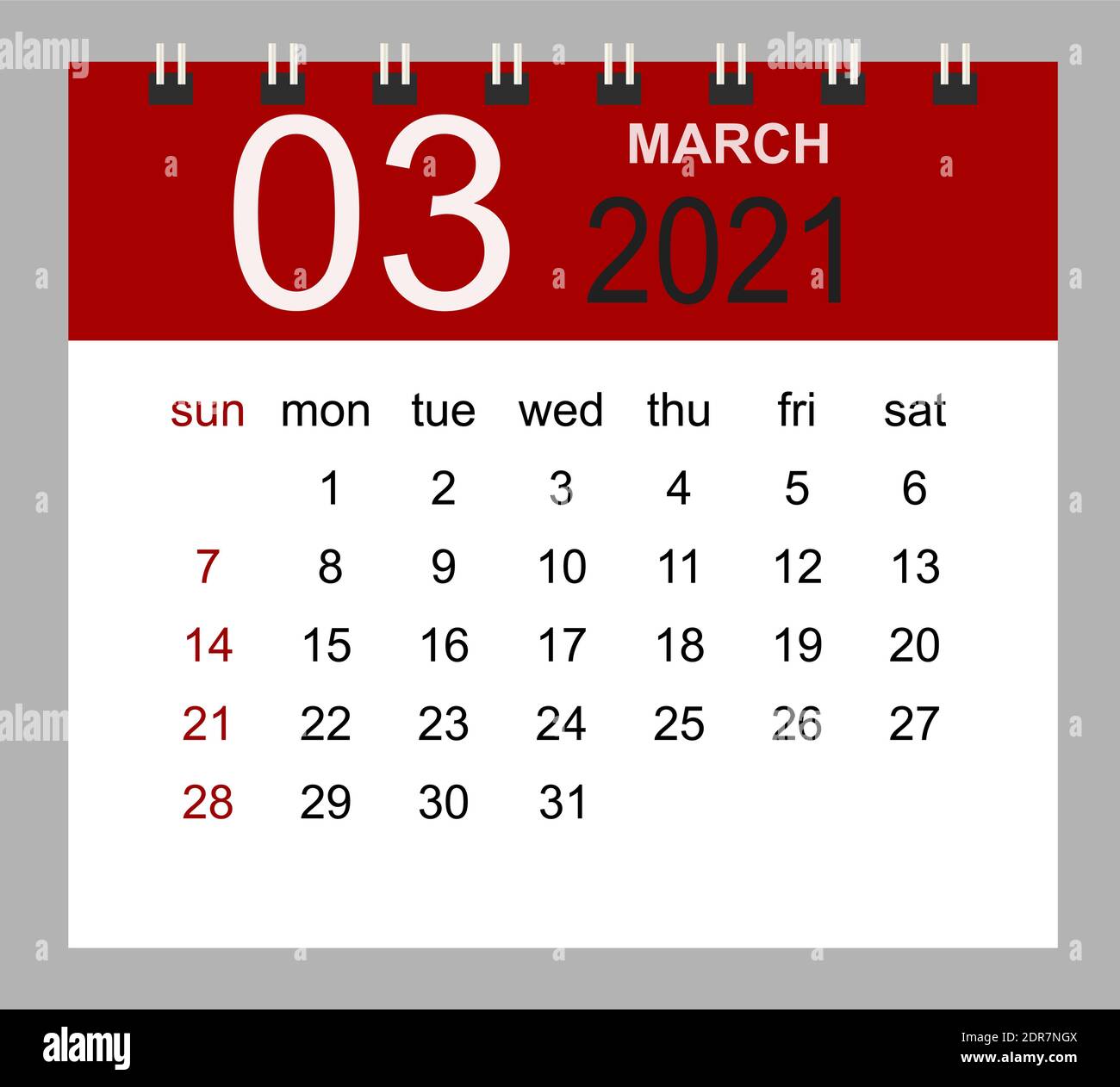 March 2021 Calendar