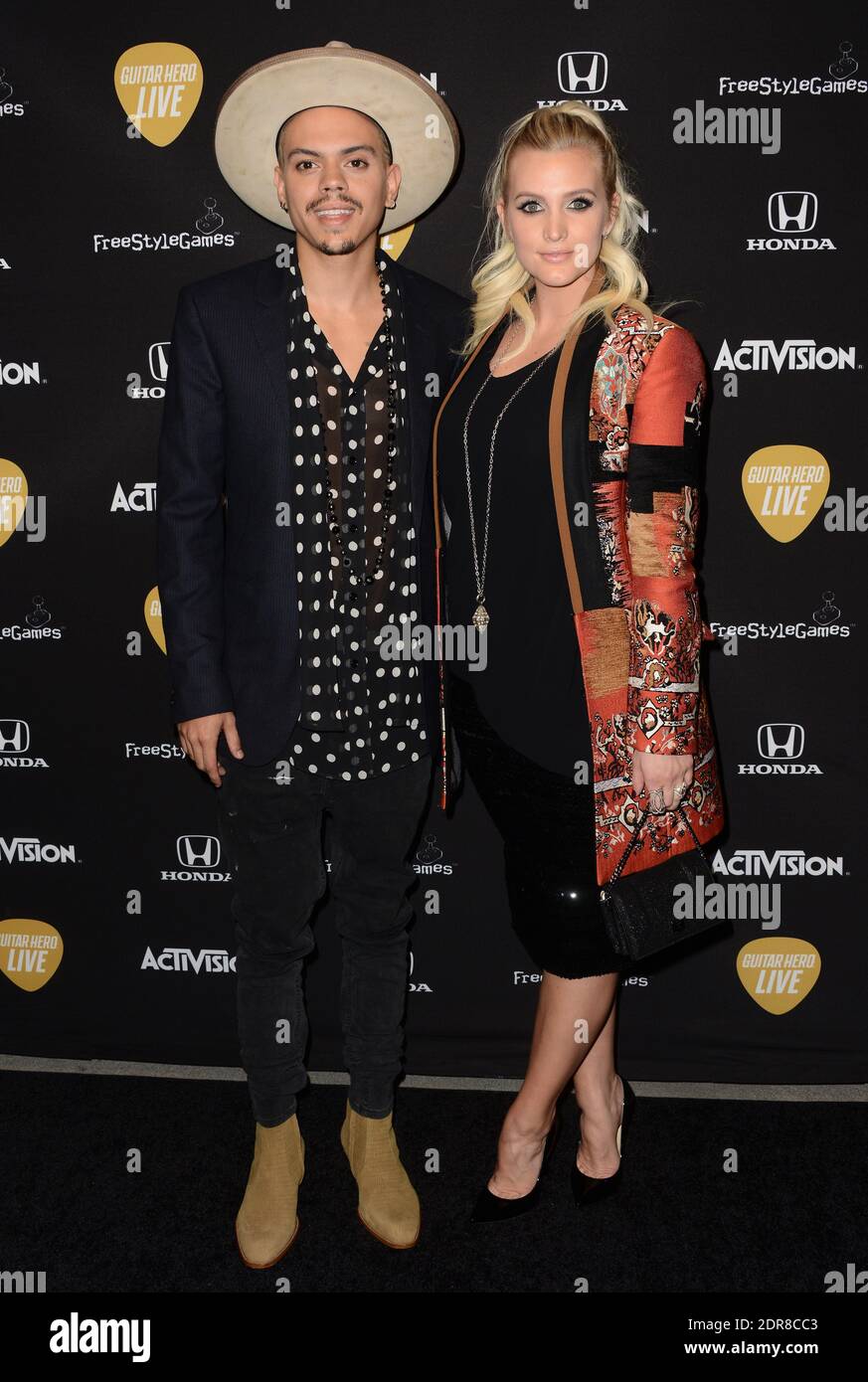 Ashlee Simpson and Evan Ross attend the Guitar Hero Live Launch Party ...