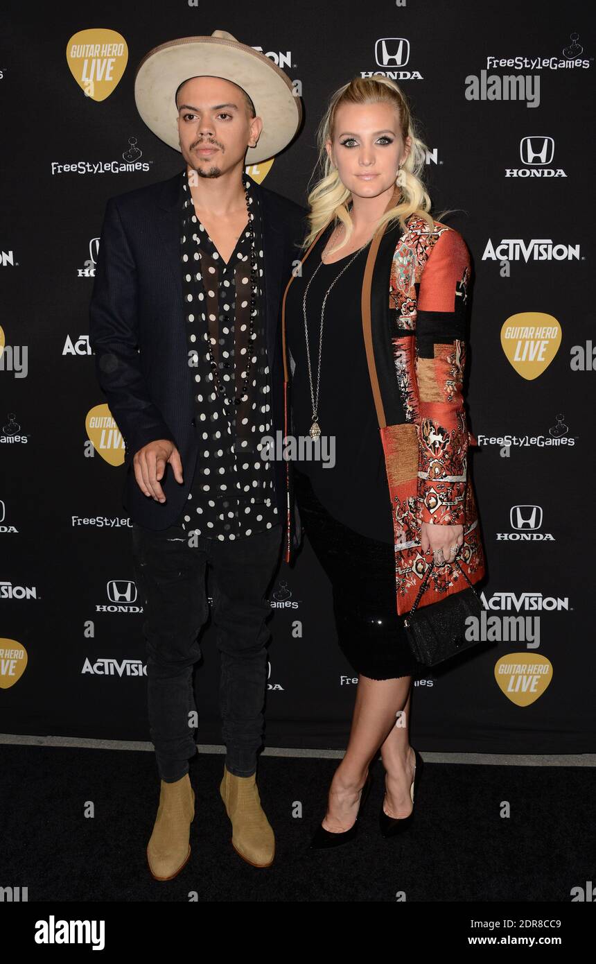 Ashlee Simpson and Evan Ross attend the Guitar Hero Live Launch Party ...