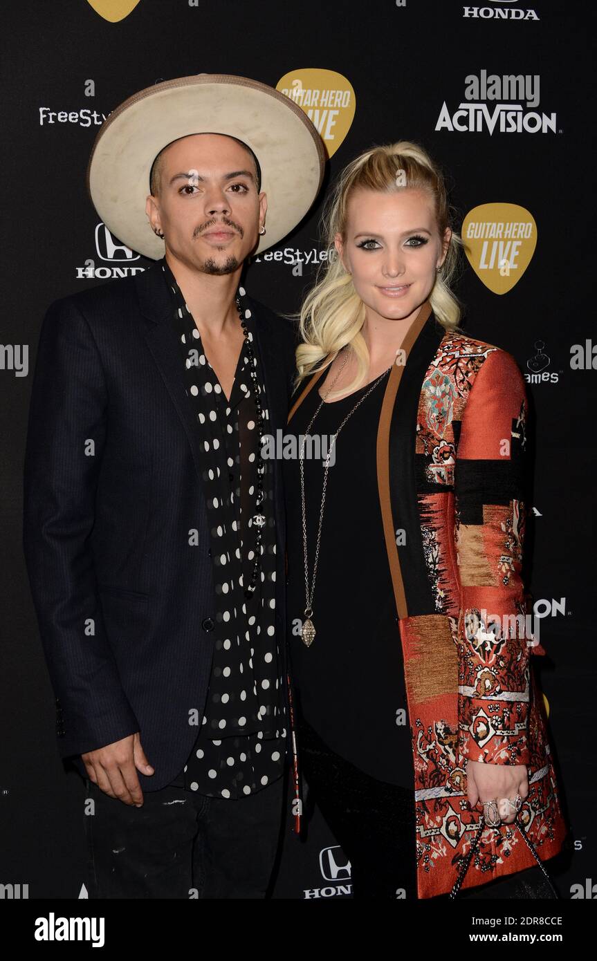 Ashlee Simpson and Evan Ross attend the Guitar Hero Live Launch Party ...