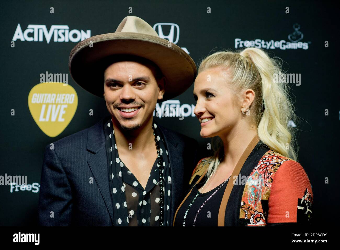 Ashlee Simpson and Evan Ross attend the Guitar Hero Live Launch Party ...