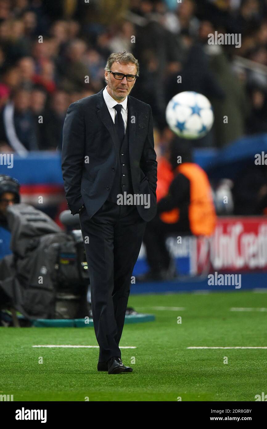 Laurent Blanc during the Group stage of Champion's League Group A ...