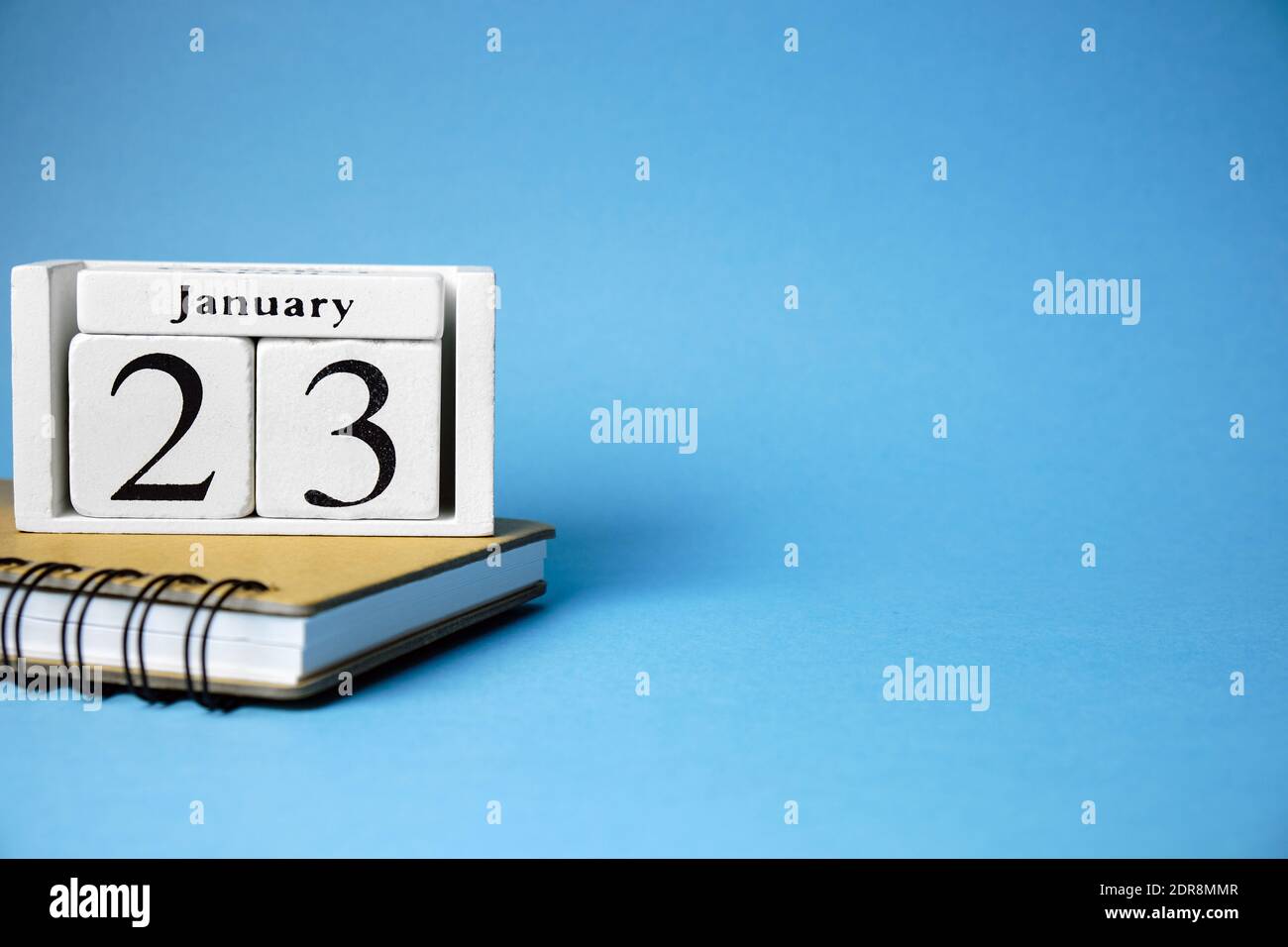 twenty third day of winter month calendar january with copy space Stock ...