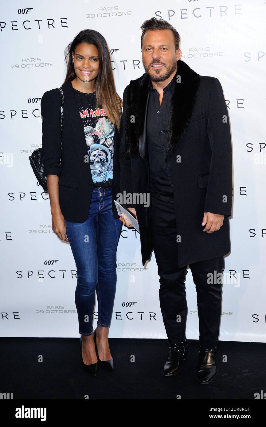 Jean-Roch and his girlfriend attending the 007 Spectre french Premiere ...