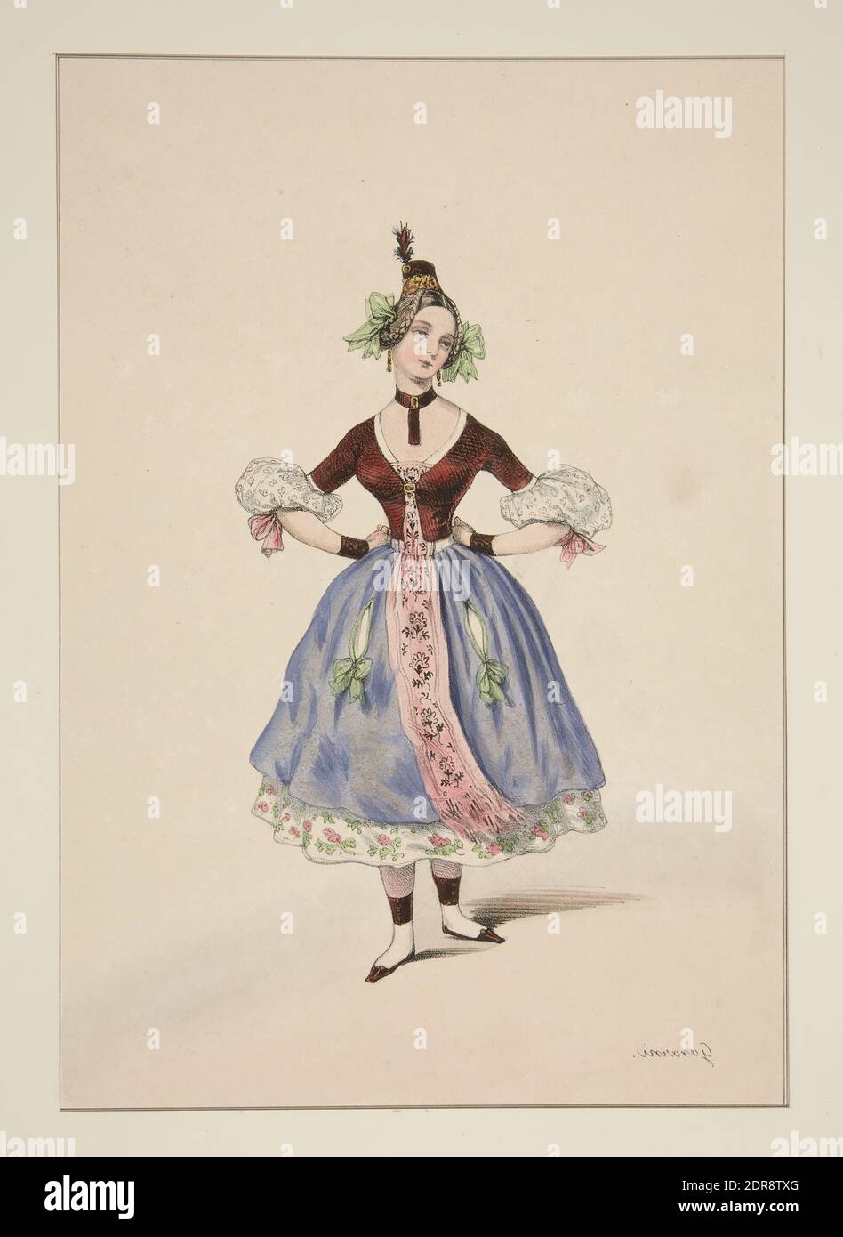 Artist: Paul Gavarni, French, 1804–1866, ALSACIENNE., Lithograph ...