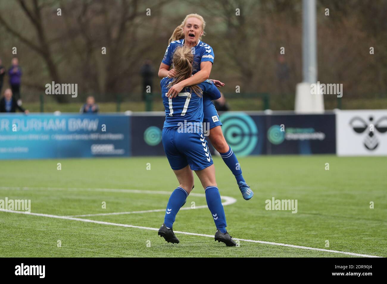DURHAM, ENGLAND. DECEMBER 20TH Emily Roberts of Durham Women celebrates ...