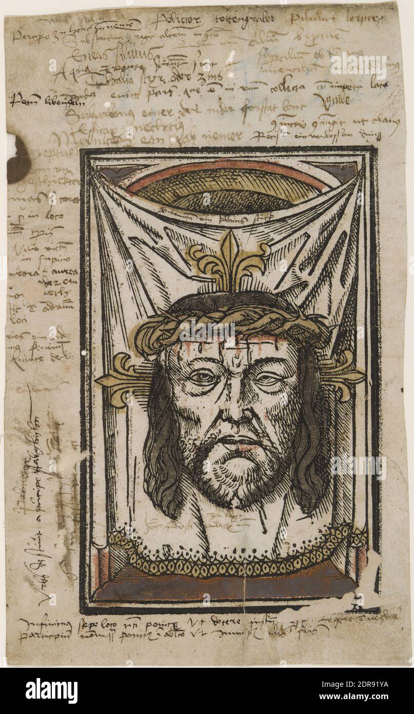 The Sudarium (Veronica’s Veil, or the Vera Icon), ca. 1500, Woodcut ...