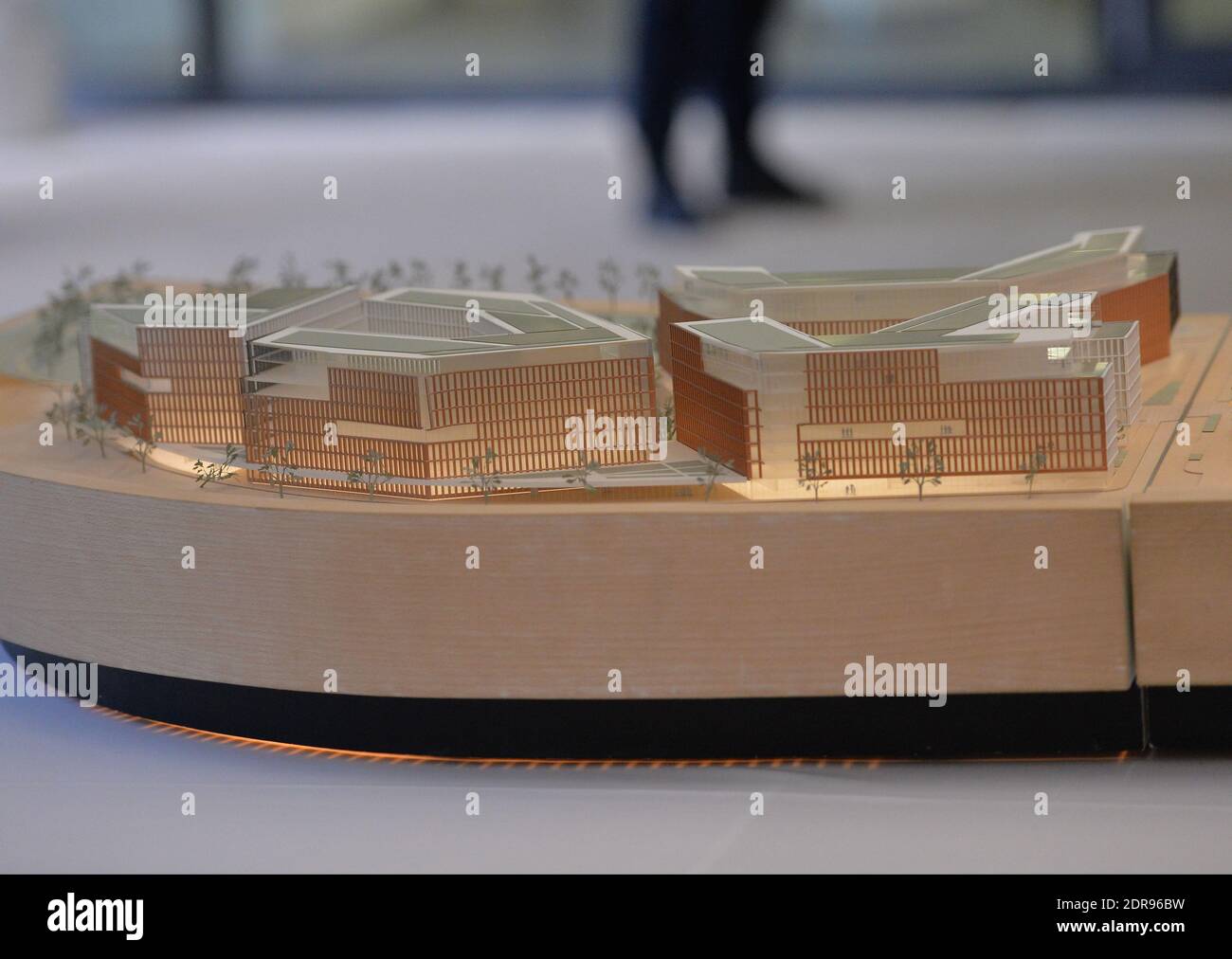 A model of the new headquarters of the French Defence Ministry ...