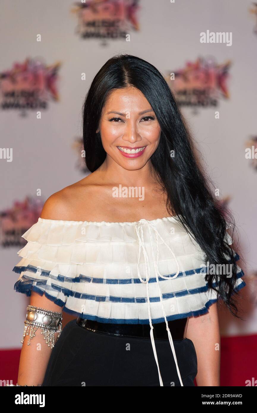 Anggun arriving to the 17th NRJ Music Awards ceremony held at the ...
