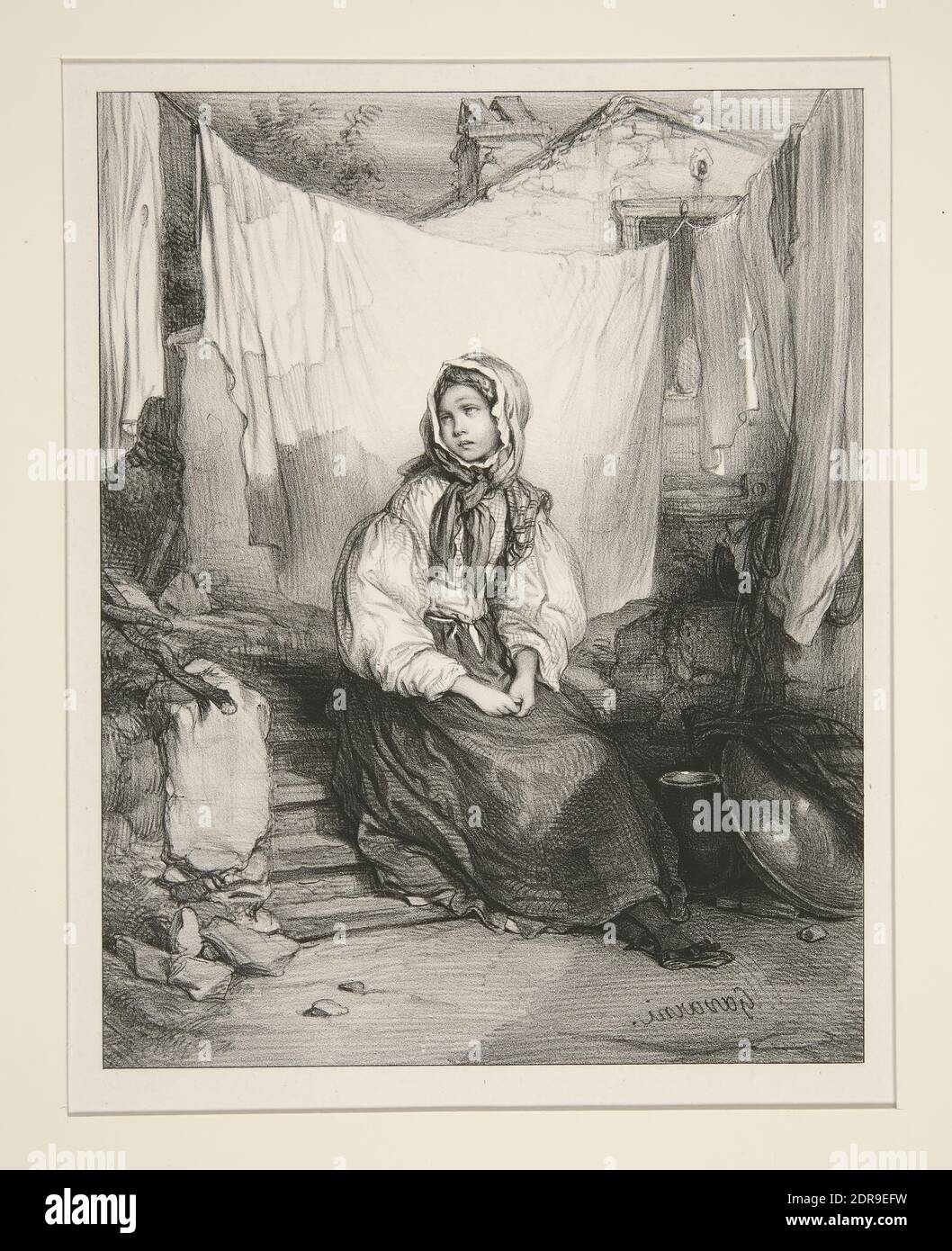 Artist: Paul Gavarni, French, 1804–1866, Melancolie., Lithograph ...