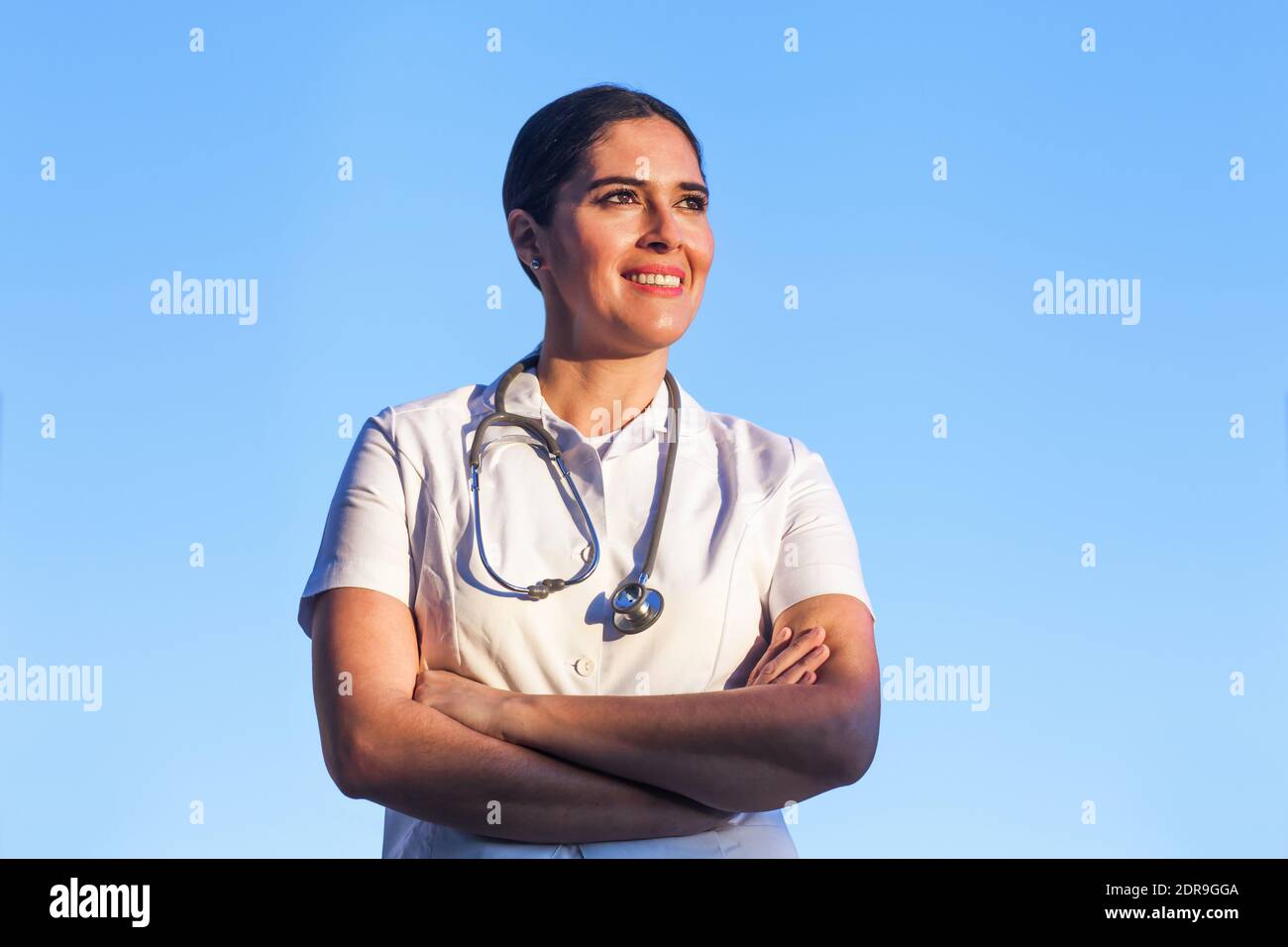 latin woman doctor portrait in a Mexican Hospital in Mexico or Latin ...