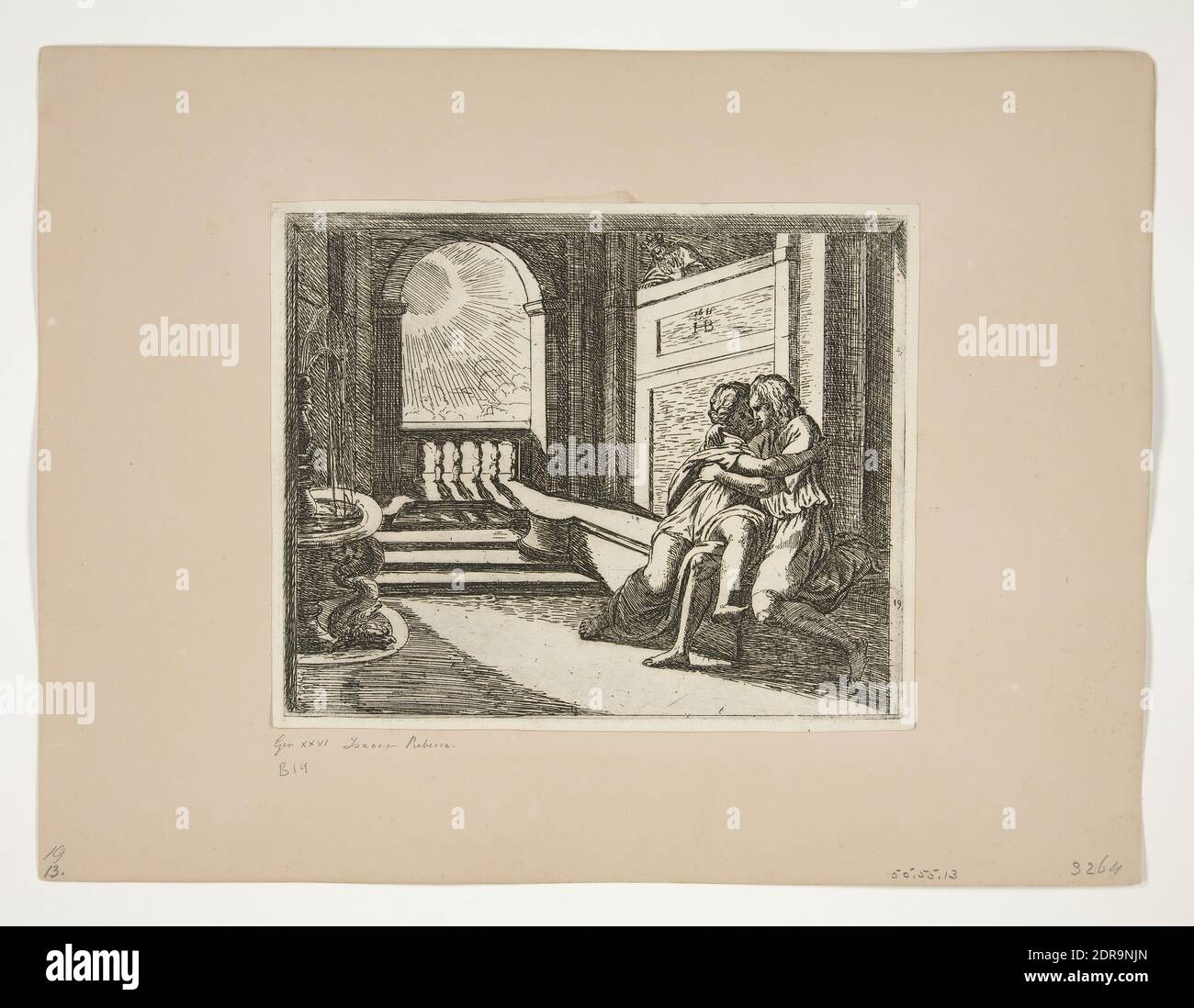 Abimelech sees isaac embracing rebecca hi-res stock photography and ...