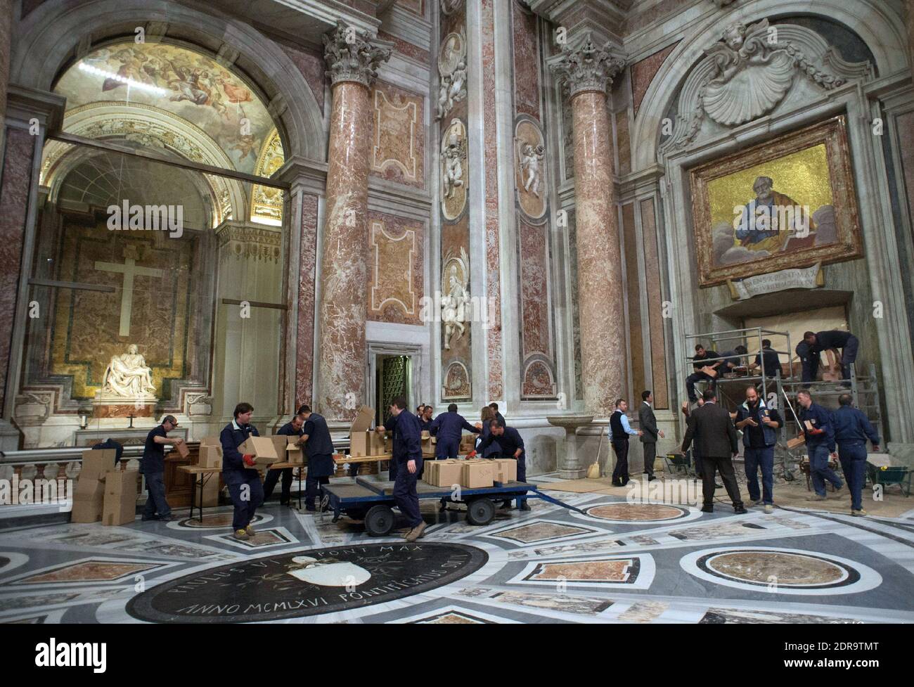 The Holy Door at St. Peter's Basilica at the Vatican on November 17 ...
