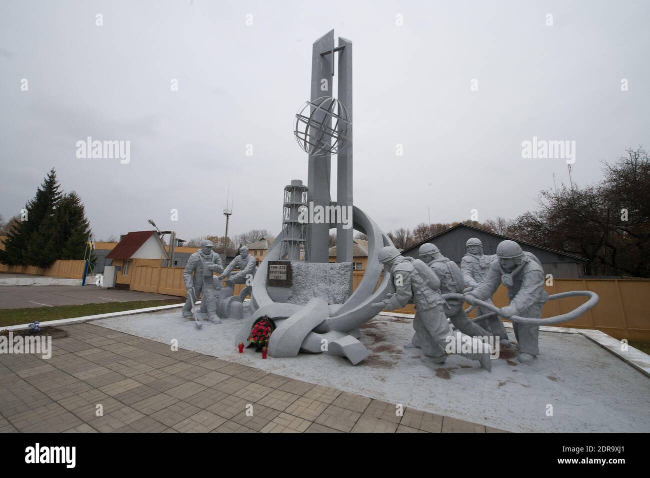 A memorial to the first victims (firemen) of the nuclear disaster in ...