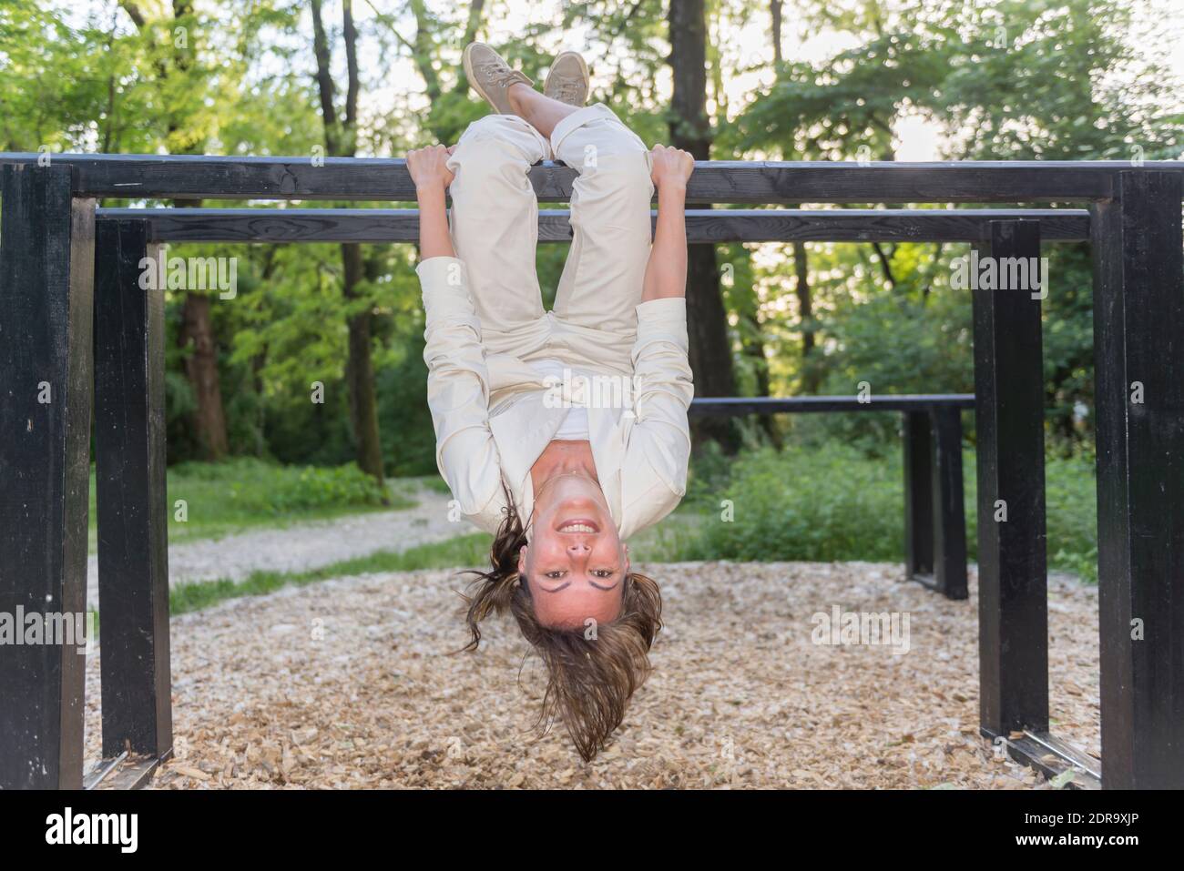 Person hanging bar public hi-res stock photography and images - Alamy