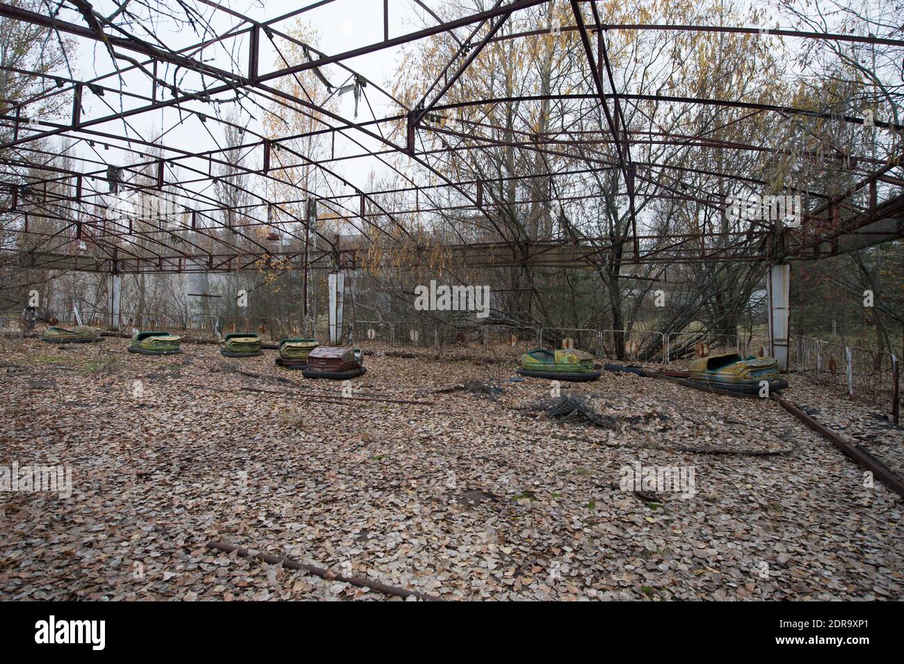View of the Energetic Palace of Culture in the empty city of Pripyat in ...