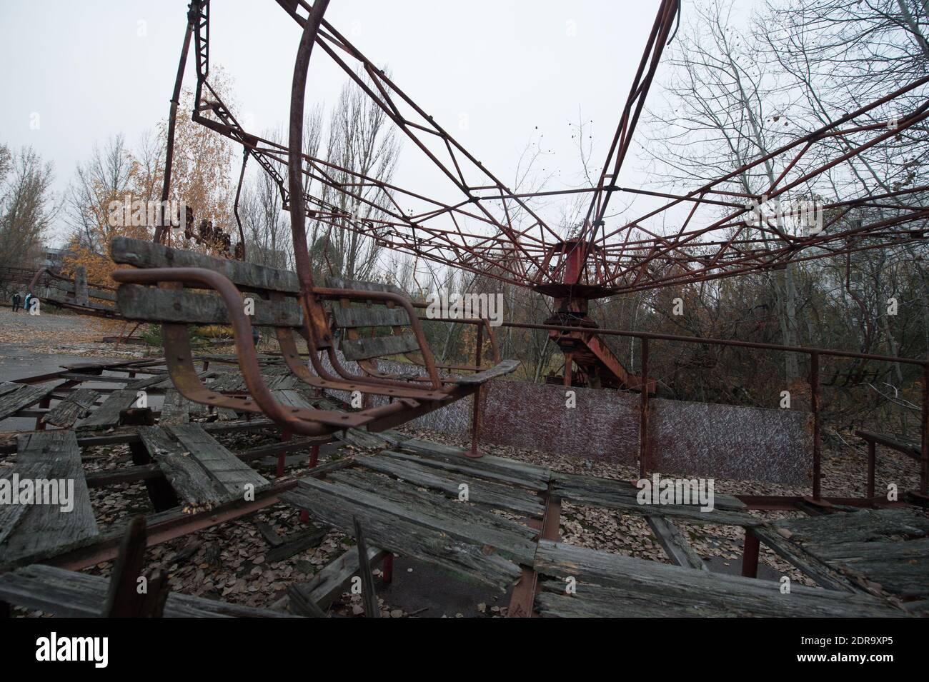 View of the Energetic Palace of Culture in the empty city of Pripyat in ...
