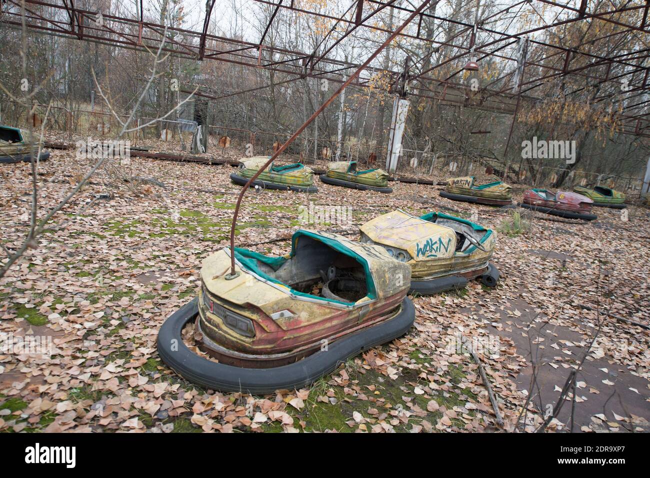 View of the Energetic Palace of Culture in the empty city of Pripyat in ...