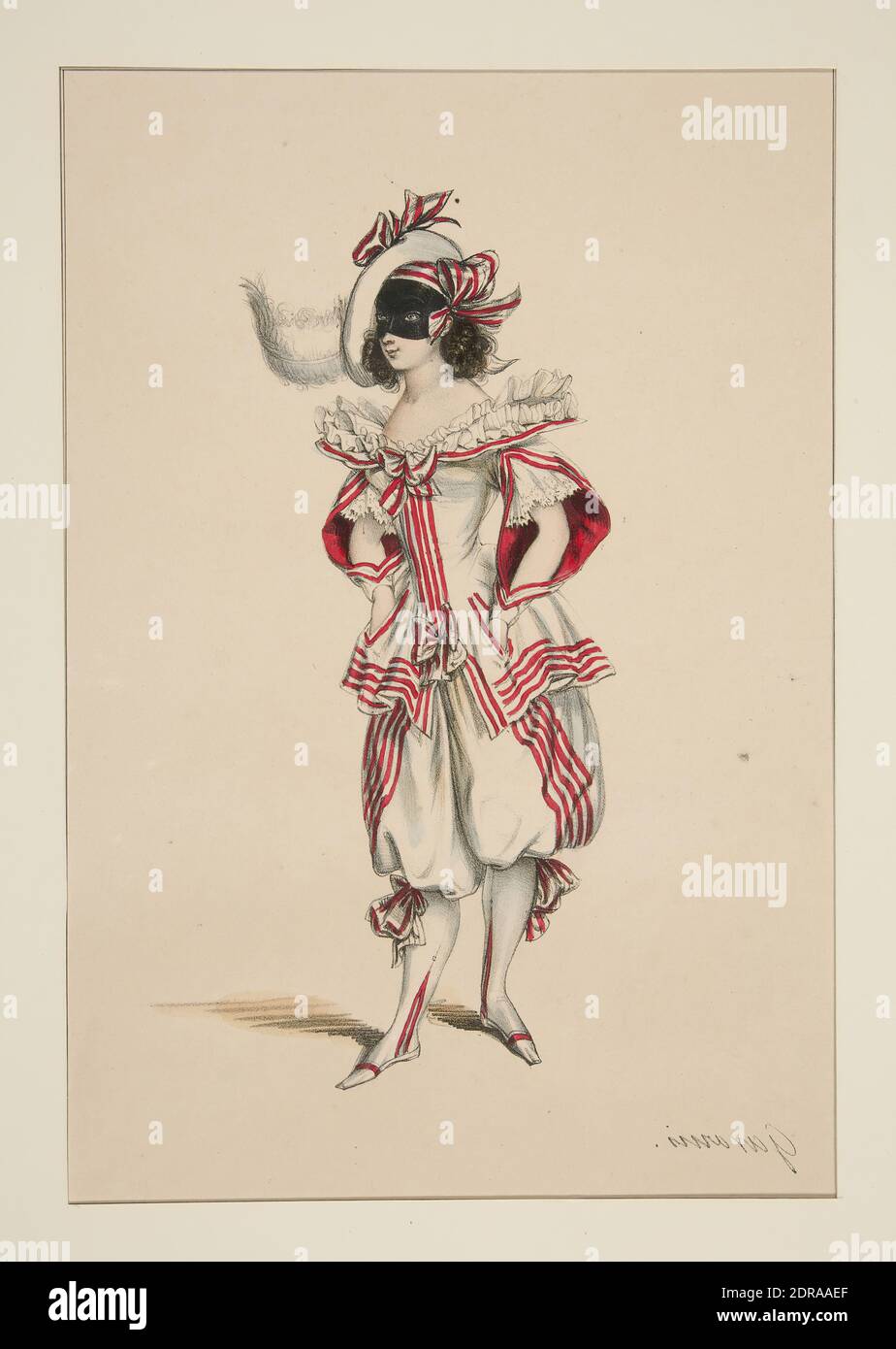 Artist: Paul Gavarni, French, 1804–1866, PIERROT., Lithograph, colored ...