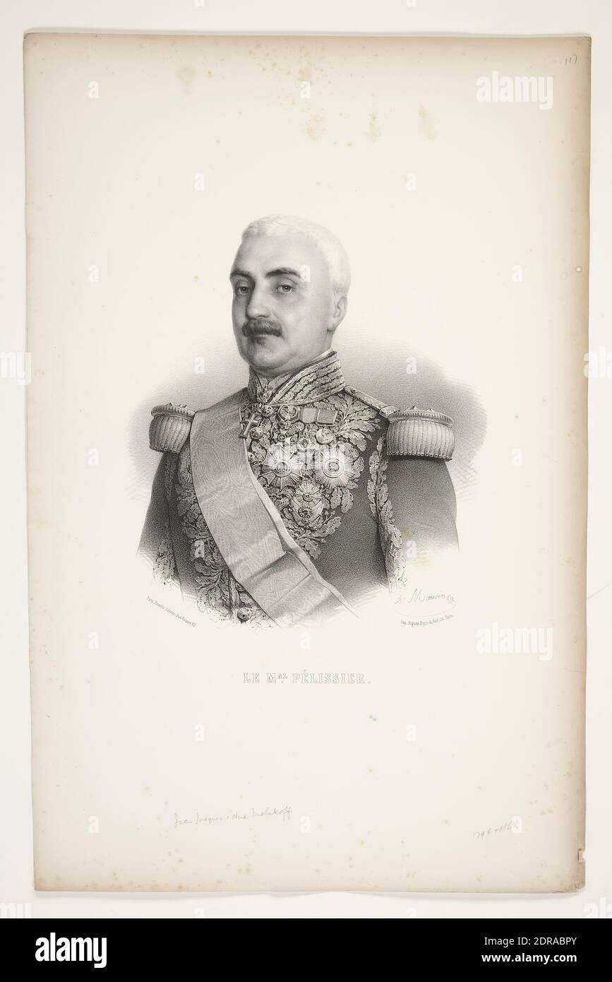 After: Antoine Maurin, French, 1793–1860, Portrait of Le Mal. Pelissier ...