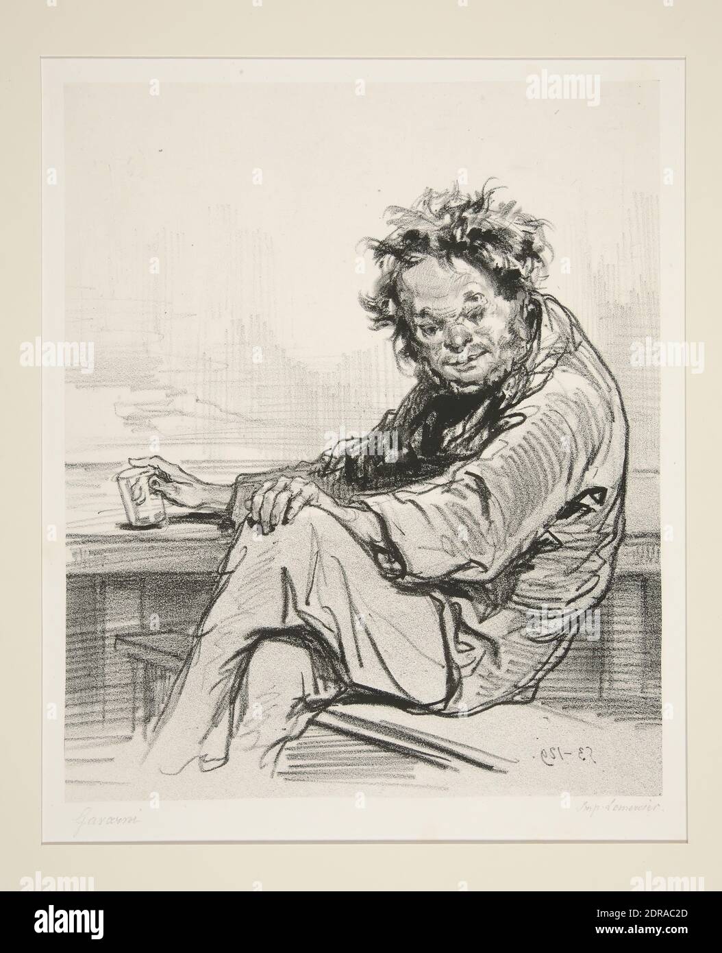 Artist: Paul Gavarni, French, 1804–1866, Un Anacreon de barrieres ...
