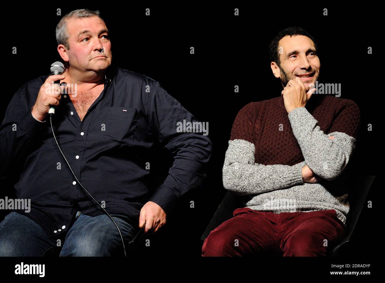 Laurent Gamelon et Zinedine Soualem assistent a la presentation du ...