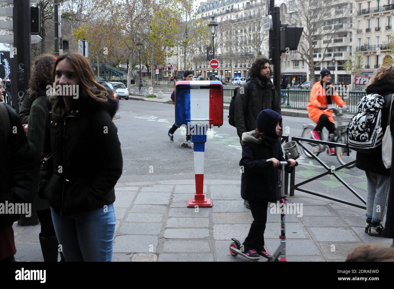 French Flags Hanging in Paris, France on November 30, 2015. Photo by ...