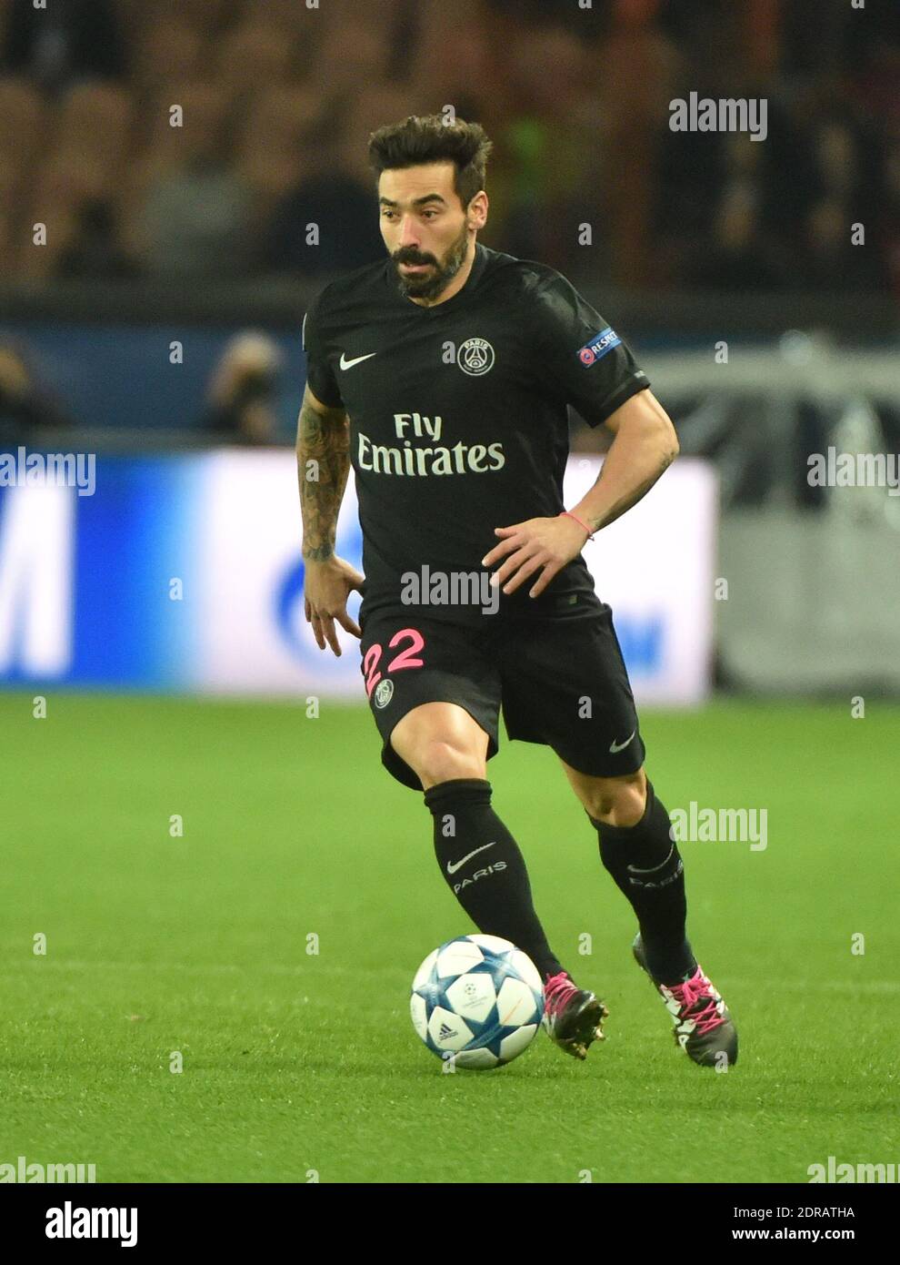 PSG's Ezequiel Lavezzi during the UEFA Champions League soccer match ...