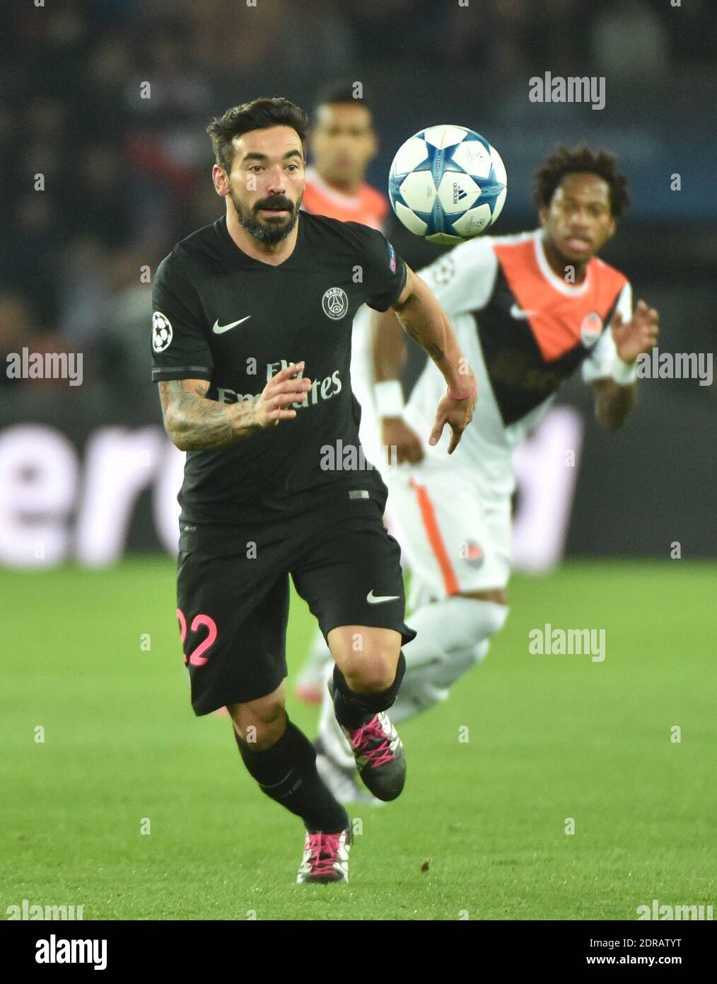 PSG's Ezequiel Lavezzi during the UEFA Champions League soccer match ...