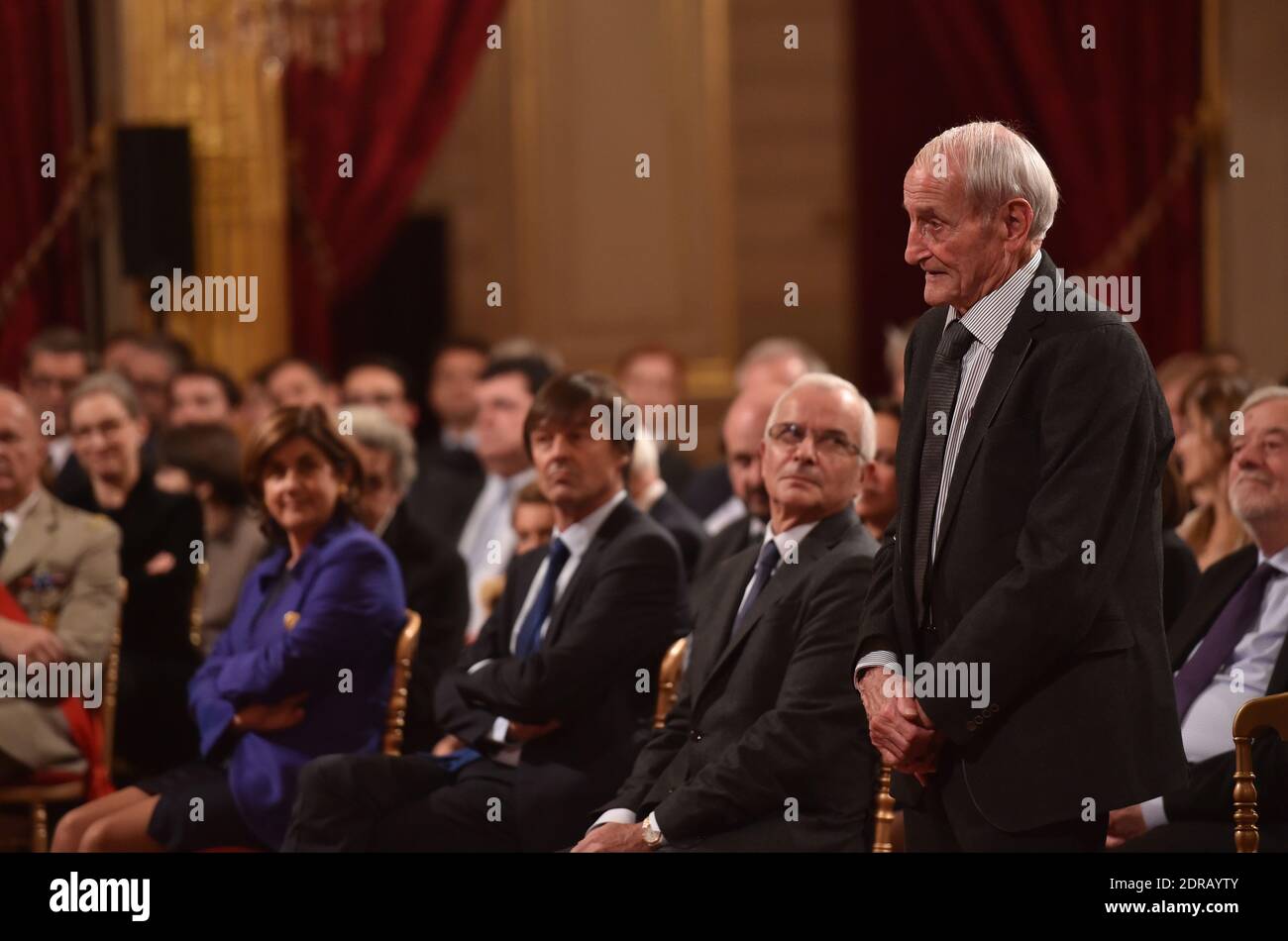 French climatologist Claude Lorius during a ceremony to award ...