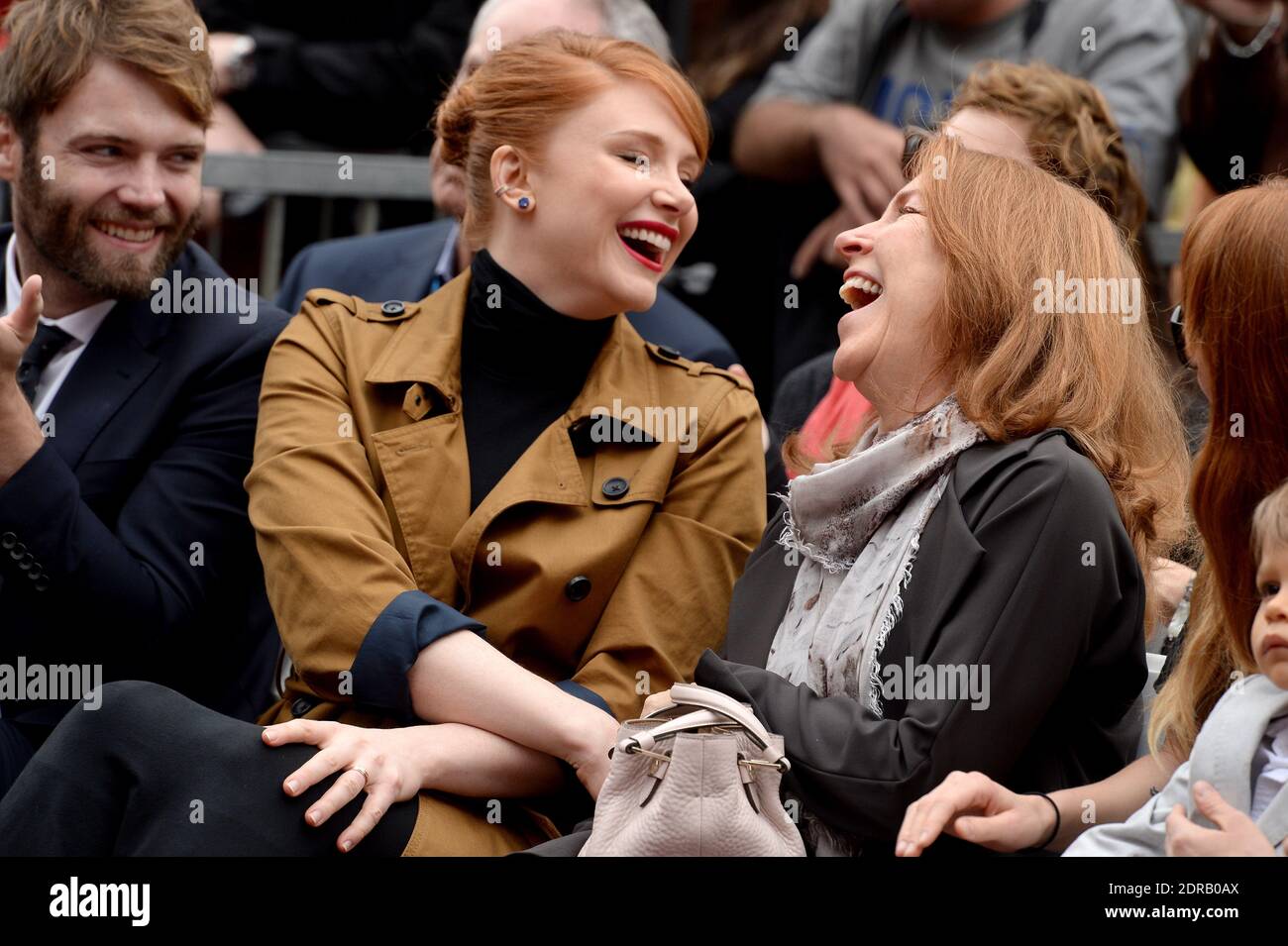 Seth Gabel, Bryce Dallas Howard and Cheryl Howard attend the ceremony ...