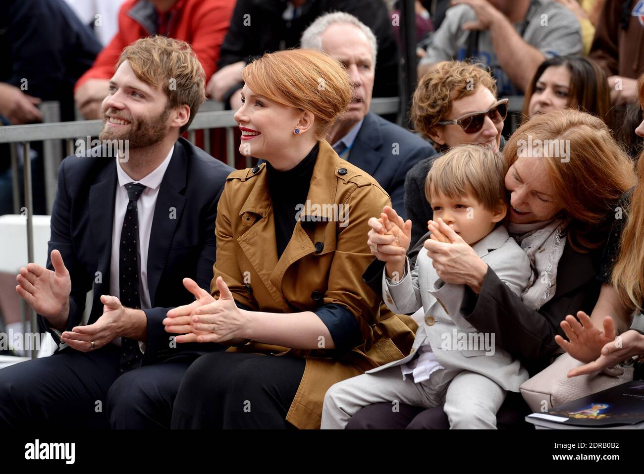 Seth Gabel, Bryce Dallas Howard and Cheryl Howard attend the ceremony honoring Ron Howard with ...