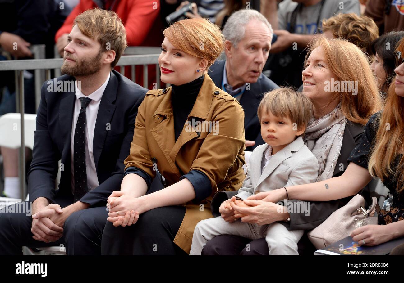 Seth Gabel, Bryce Dallas Howard and Cheryl Howard attend the ceremony ...