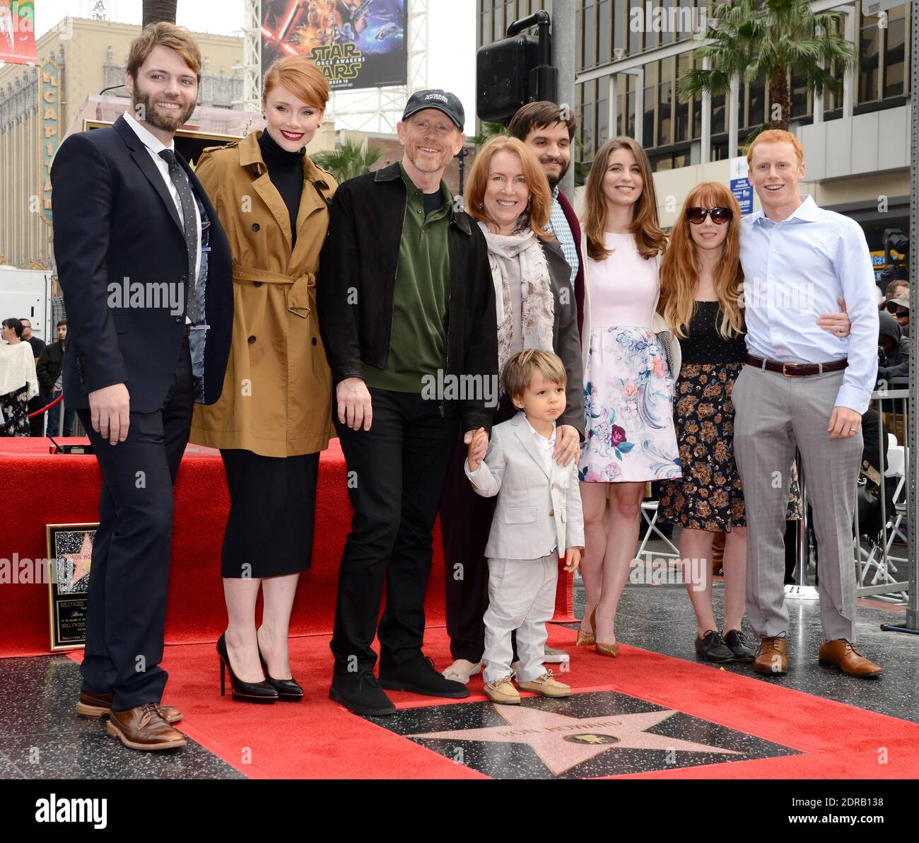 Seth Gabel, Bryce Dallas Howard, Cheryl Howard, Paige Howard and Reed Howard attend the ceremony ...