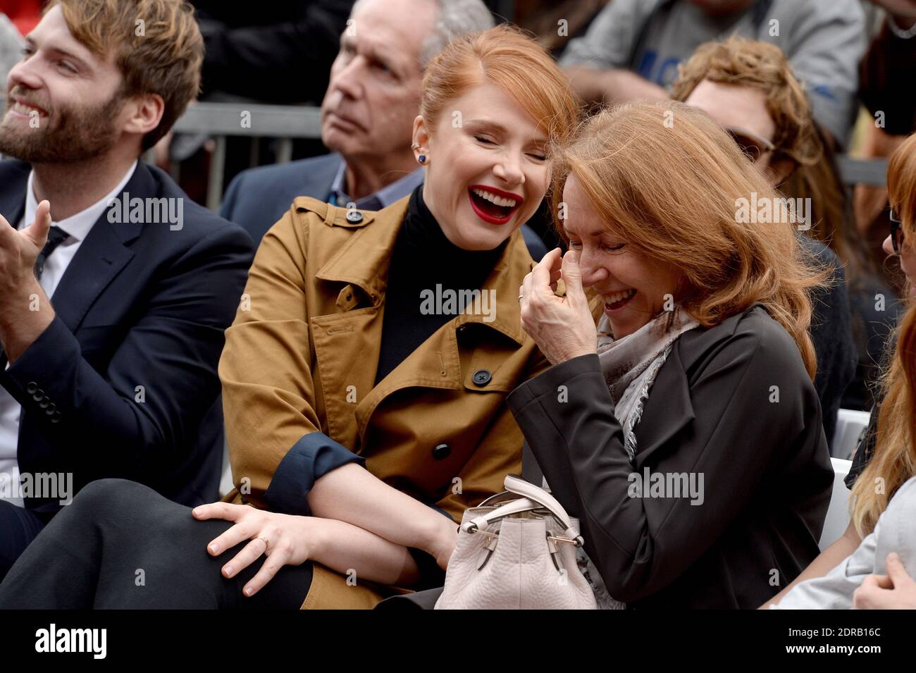 Seth Gabel, Bryce Dallas Howard and Cheryl Howard attend the ceremony ...