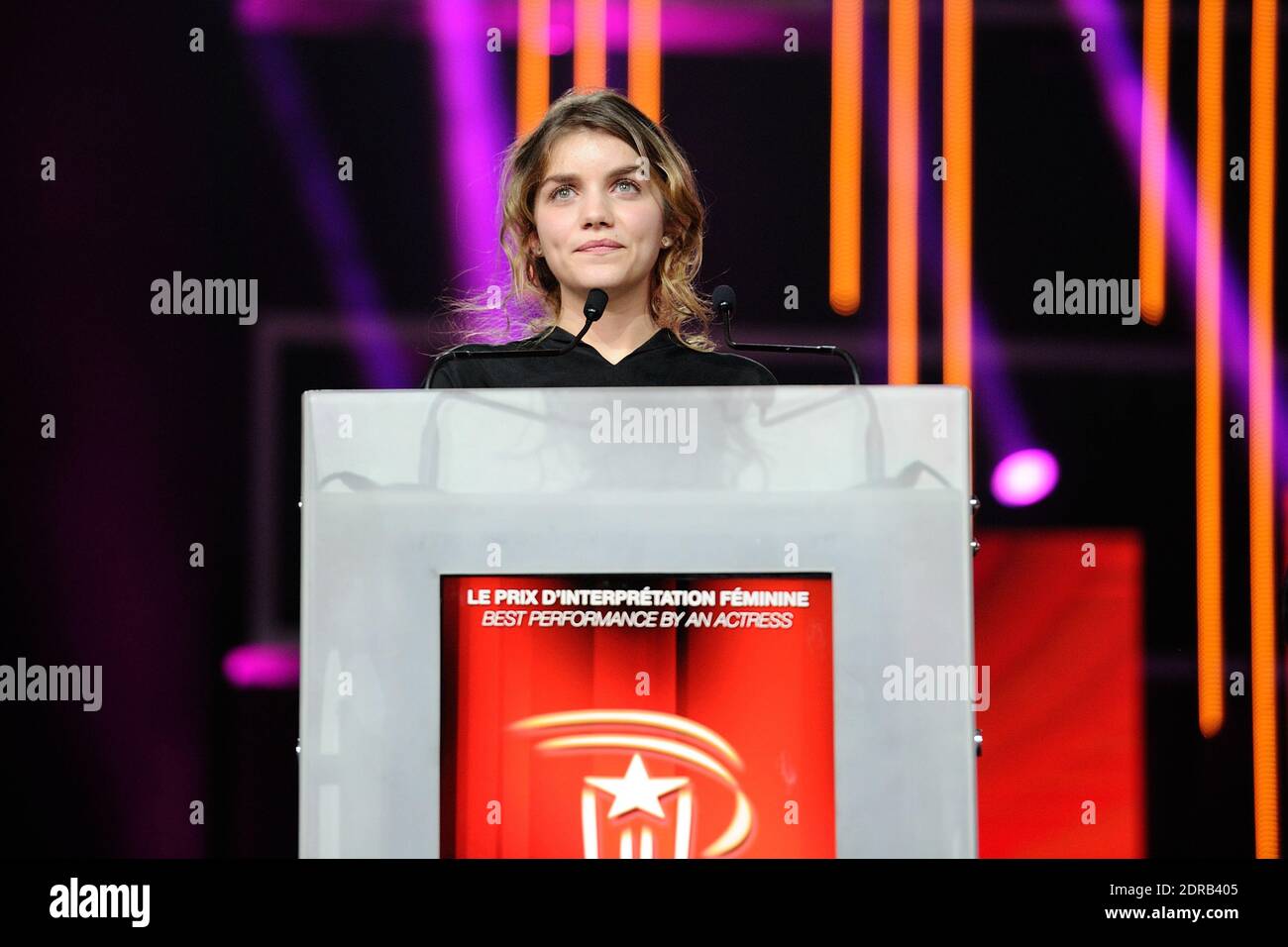 Galatea Bellugi winning the Best actress prize during the Closing ...