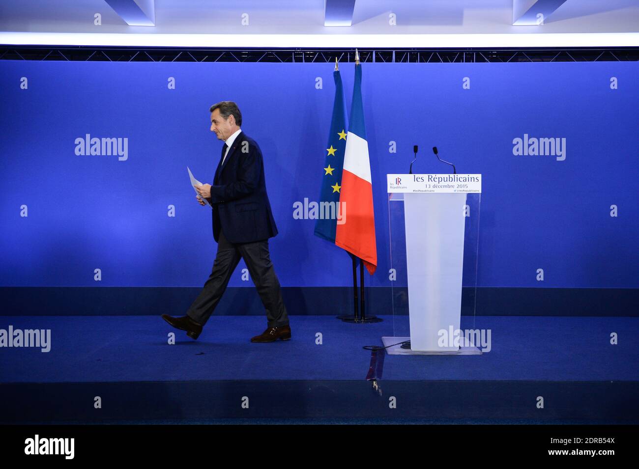 French right-wing party Les Republicains president Nicolas Sarkozy ...