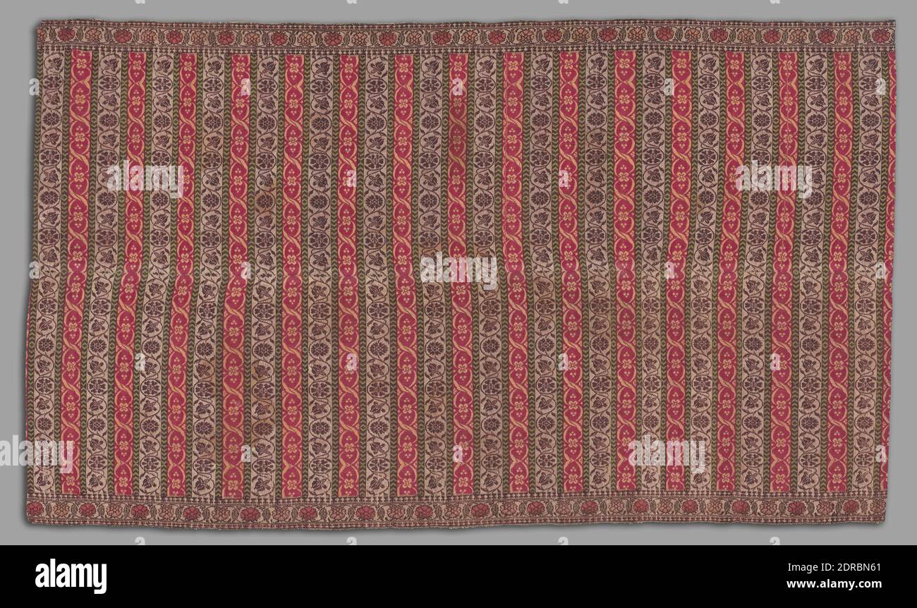 Section of brocade, compound cloth sash, 19th century, Compound cloth ...