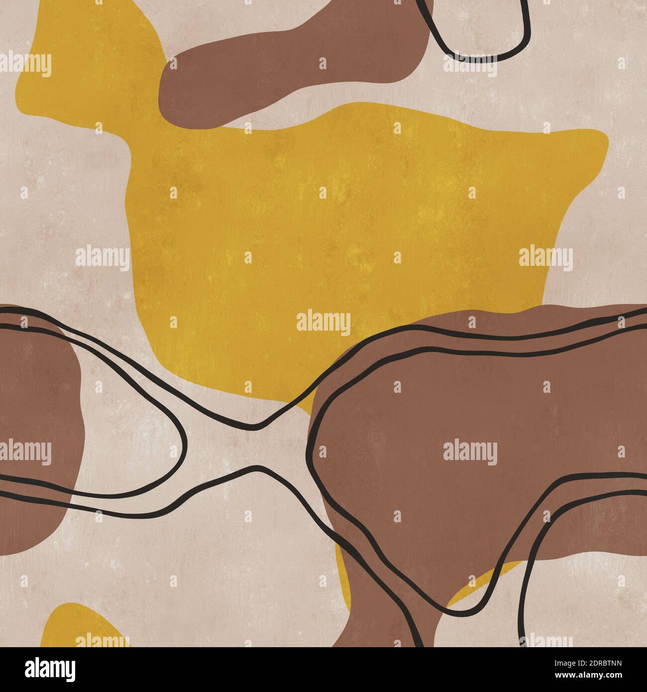 Seamless organic rounded curvy shapes naive design Stock Photo - Alamy