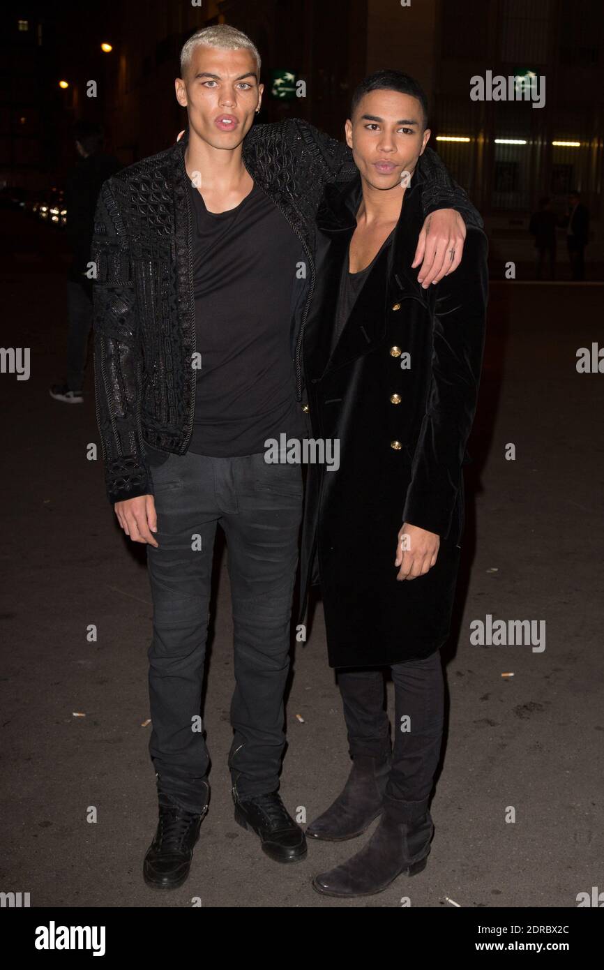 OLIVIER ROUSTEING ET SON AMI O'SHAUGHNESSY - ARRIVEES SOIREE 'BALMAIN H ...