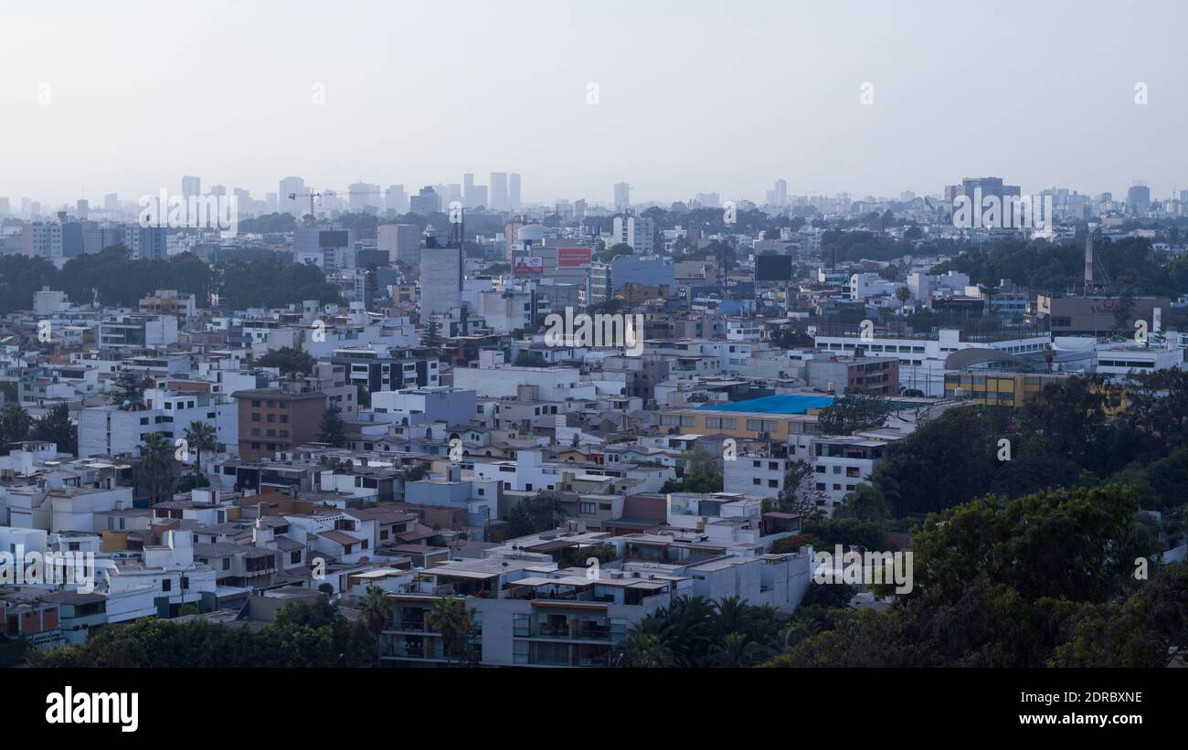 Lima Peru looking towards miraflores cityscape Stock Photo - Alamy