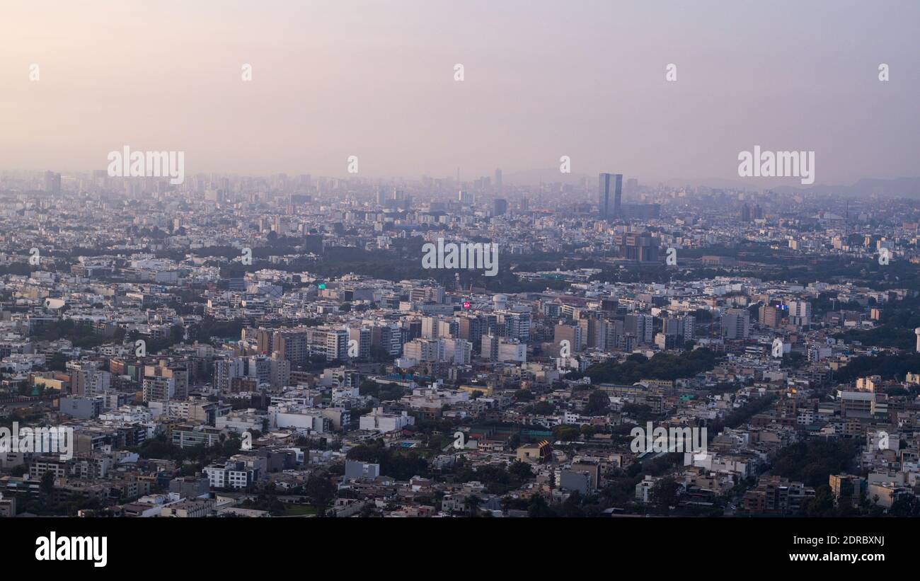 Lima Peru looking towards san isidro and surquillo cityscape Stock ...