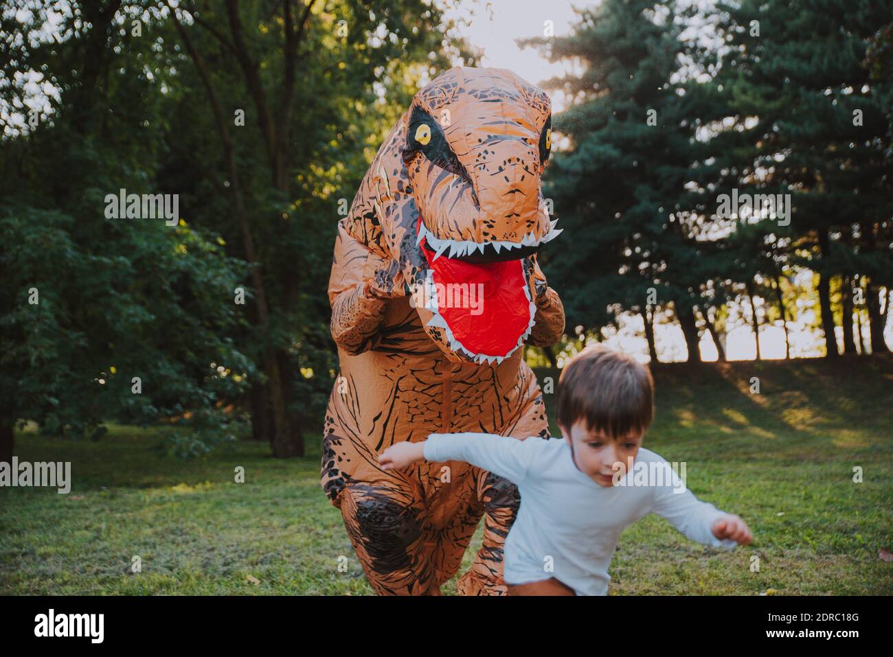 Dinosaur chasing hi-res stock photography and images - Alamy