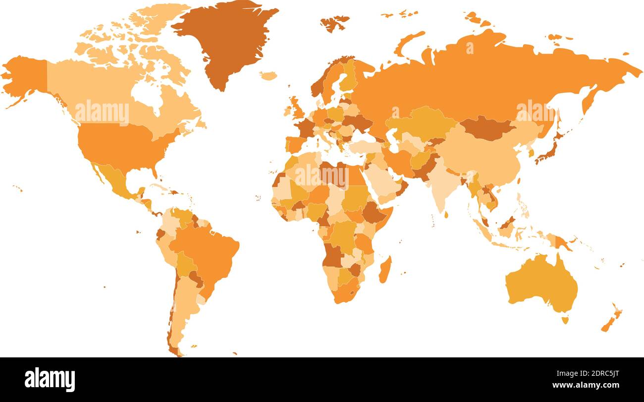 Blank Political World Map 2014